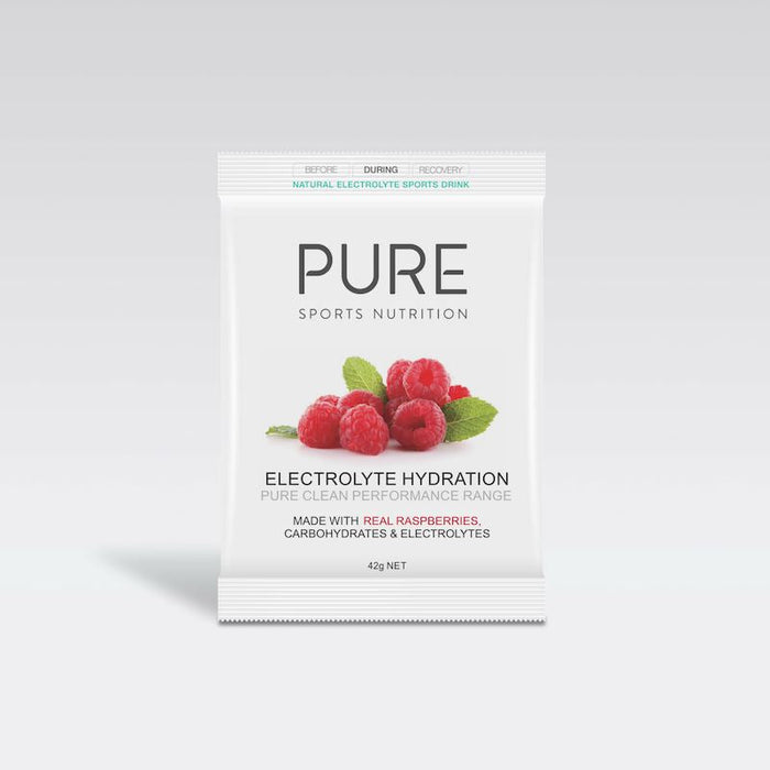 PURE ELECTROLYTE HYDRATION - 42 GM SACHET - RASPBERRY - BOX OF 25 ...