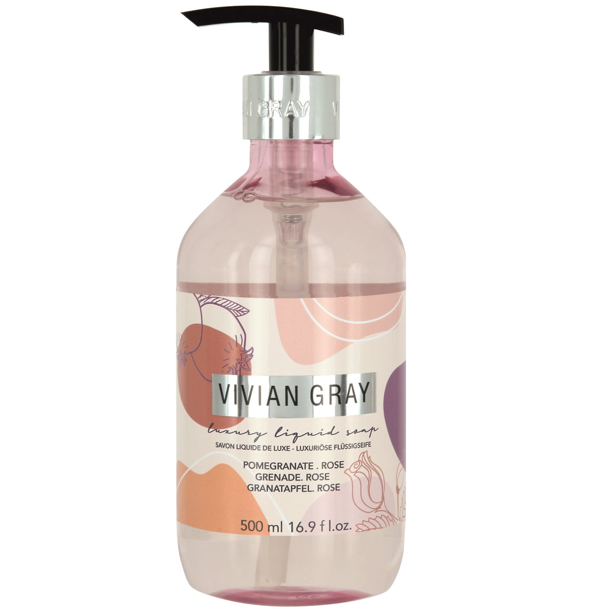 VG-MODERN PASTEL POMEGRANATE & ROSE CREAM SOAP 500ML | Mondo Limited